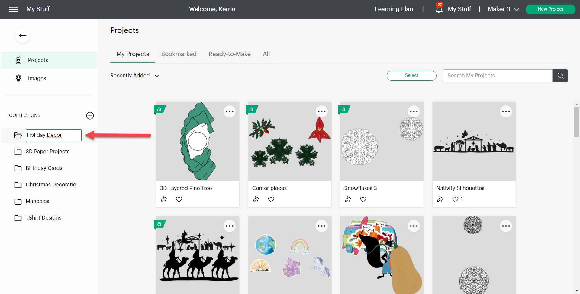 Using My Stuff and Collections in Design Space – Help Center