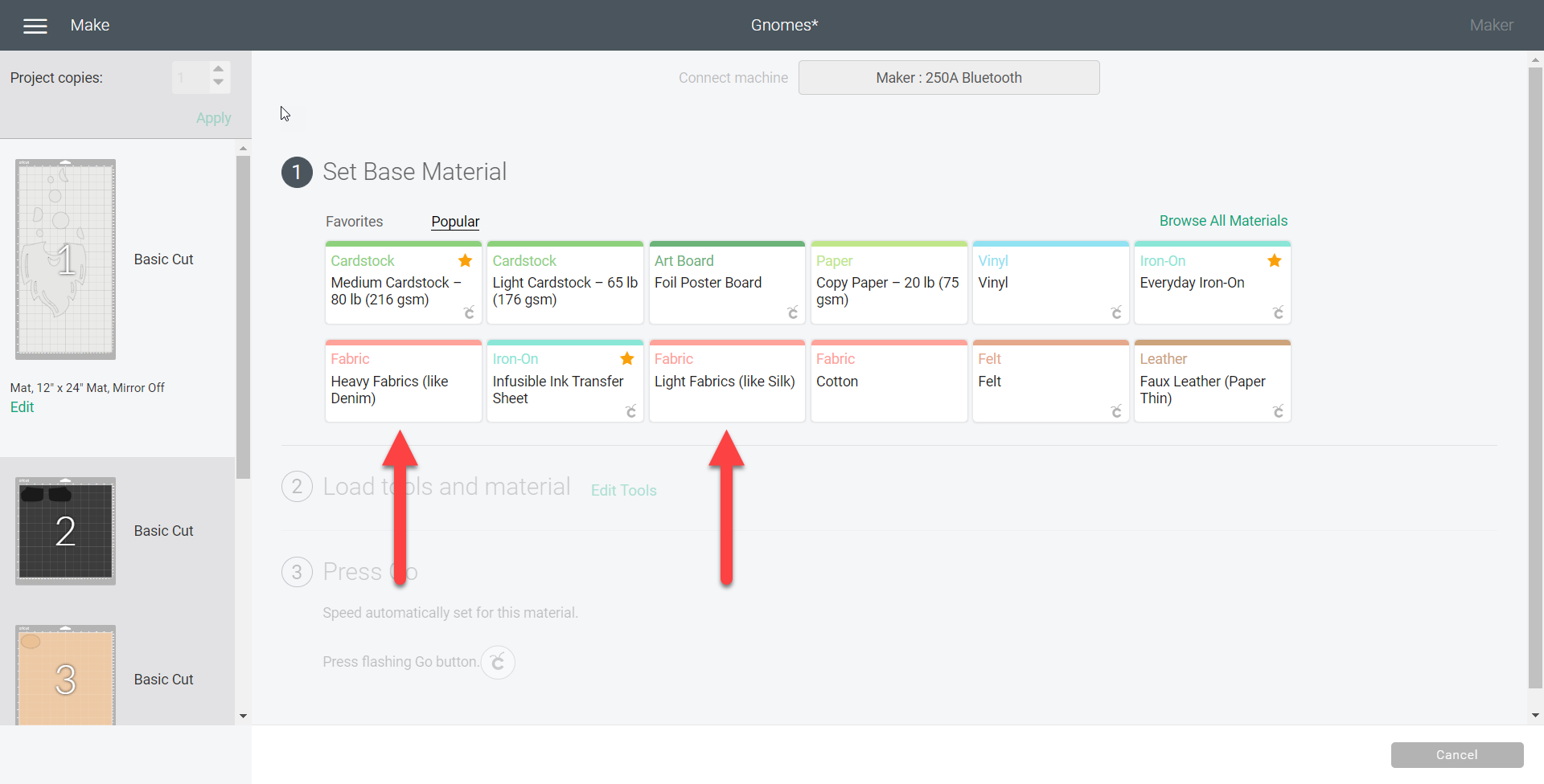 How do I choose material settings? – Help Center