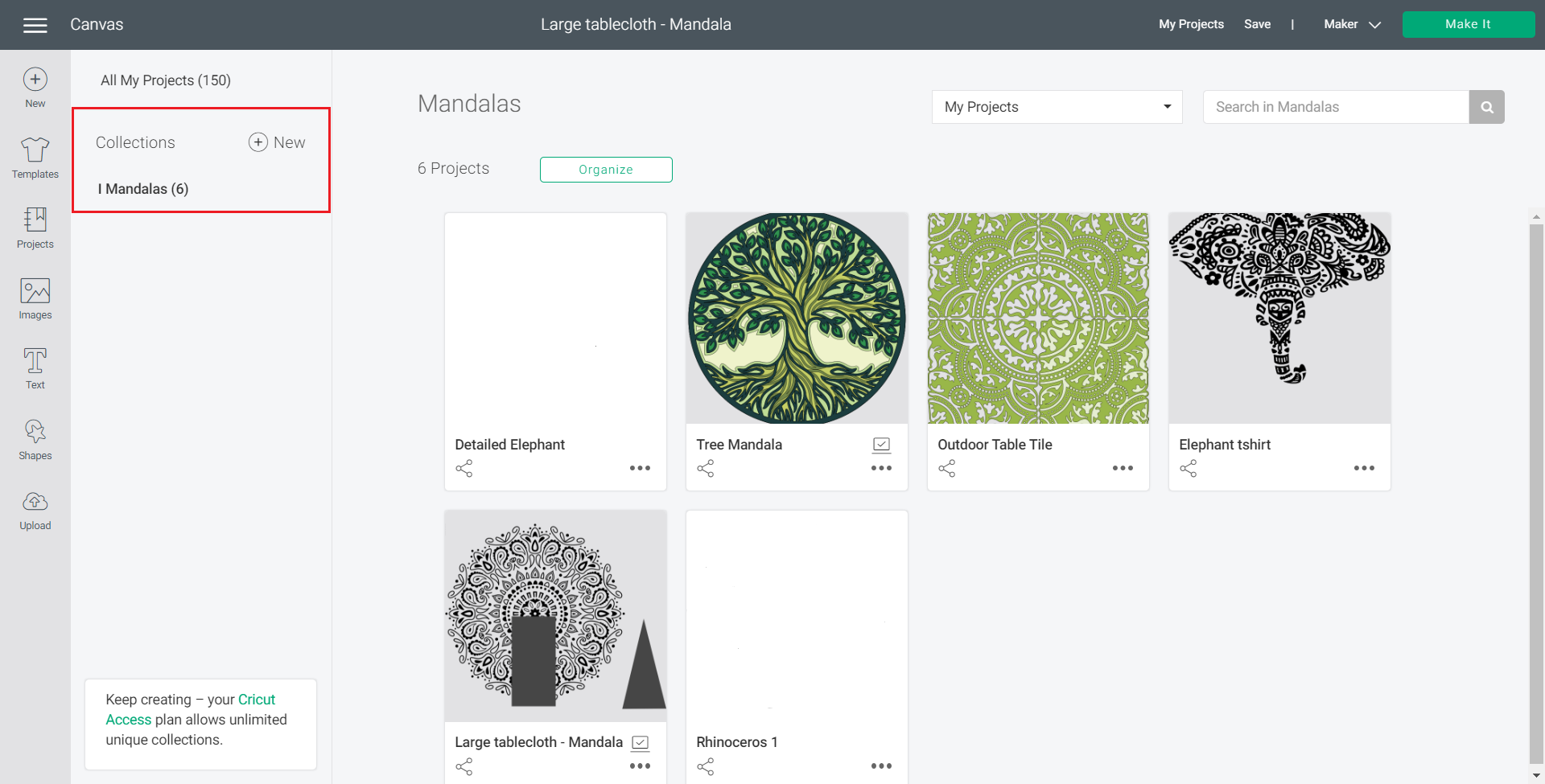 Using My Stuff and Collections in Design Space – Help Center