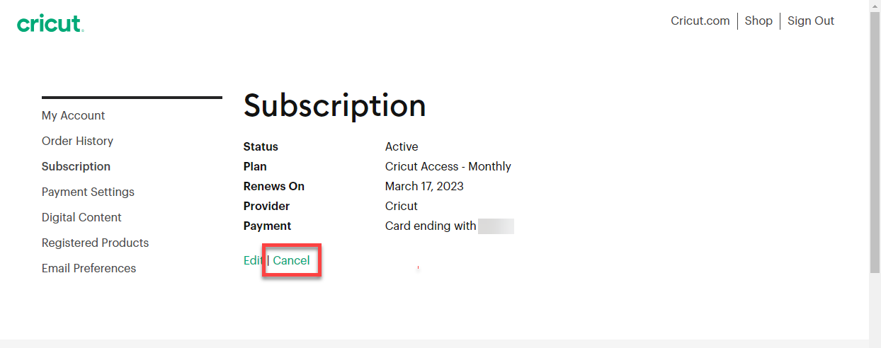 How do I cancel my Cricut Access Subscription? – Help Center