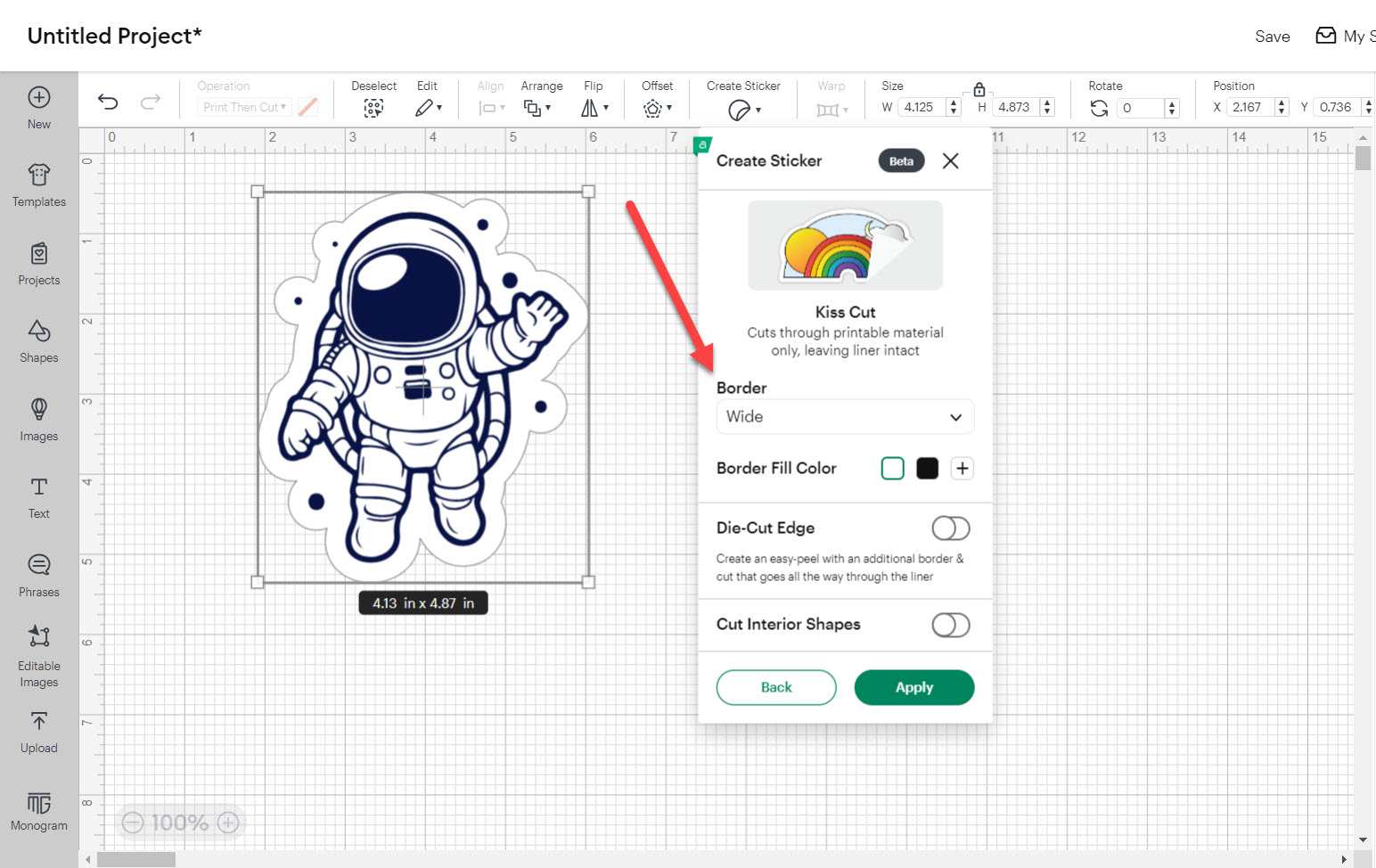 How to use Create Sticker in Design Space – Help Center