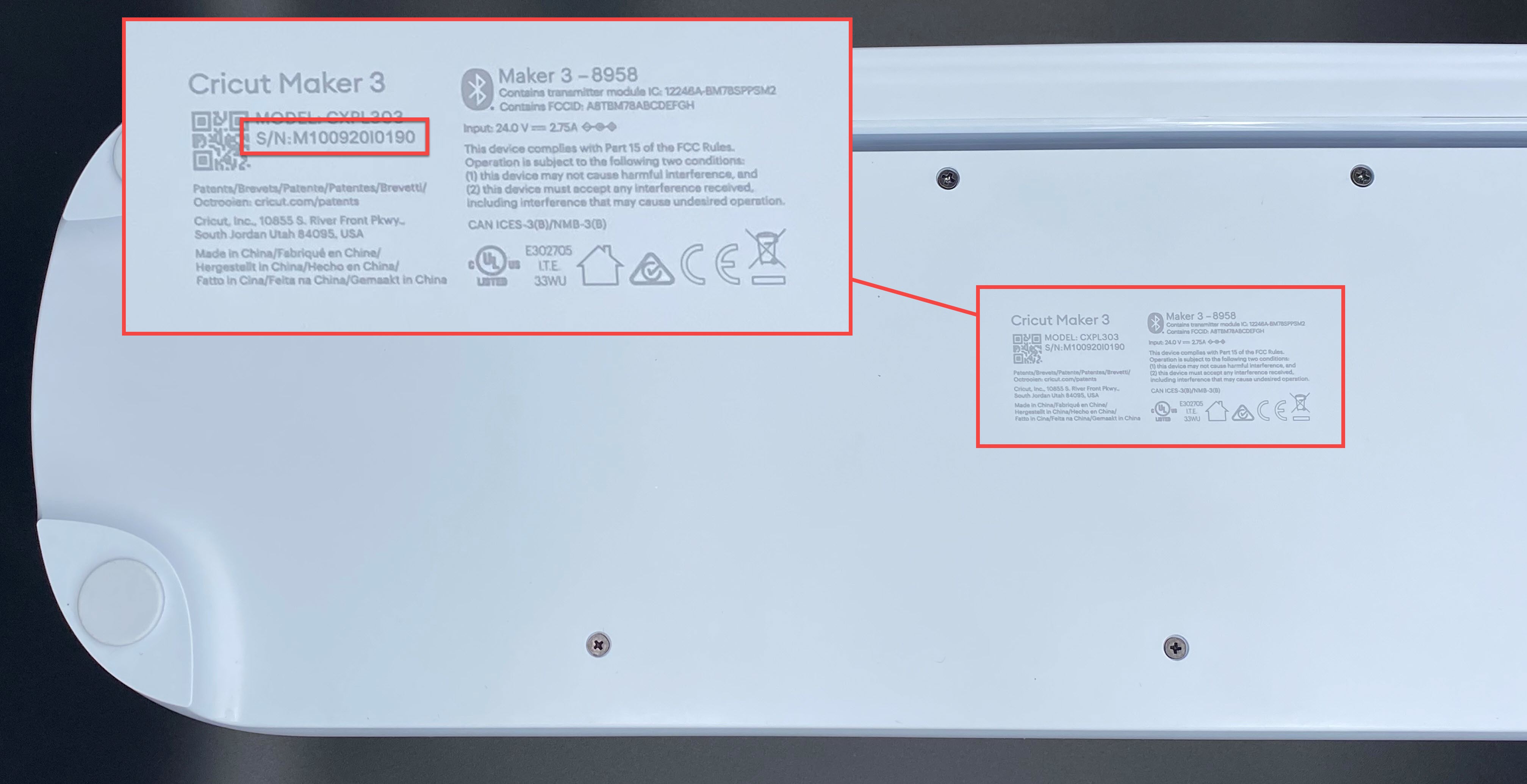 How do I find the serial number of my Cricut cutting machine? – Help Center