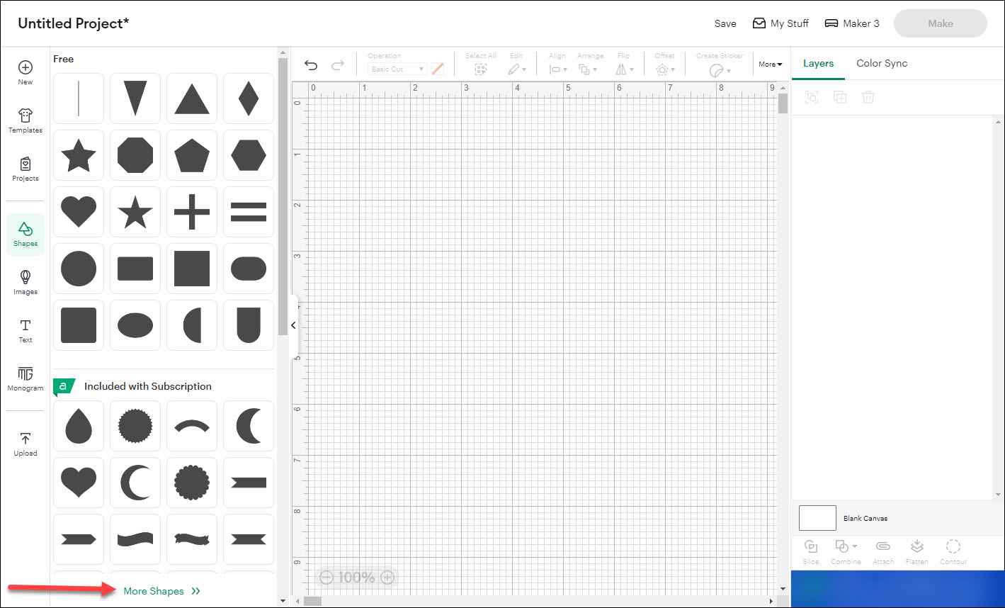 Shapes Panel in Design Space – Help Center