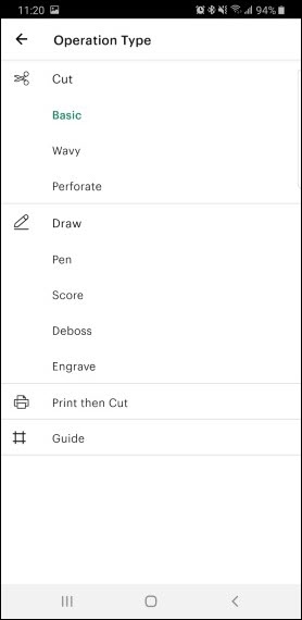 Design Space: Selecting Operation – Help Center