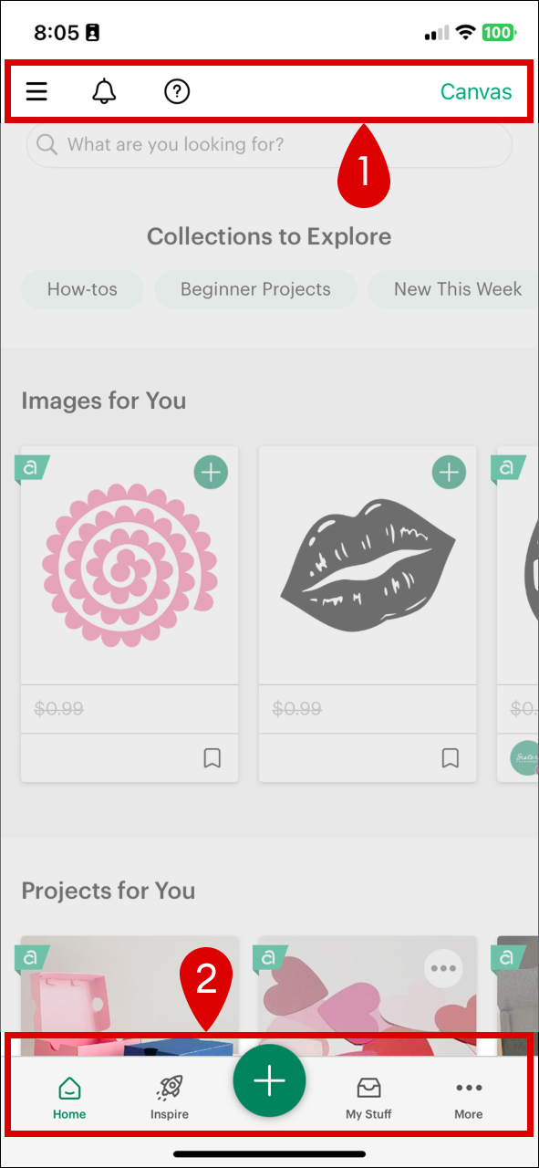 Home screen - Design Space Guide – Help Center