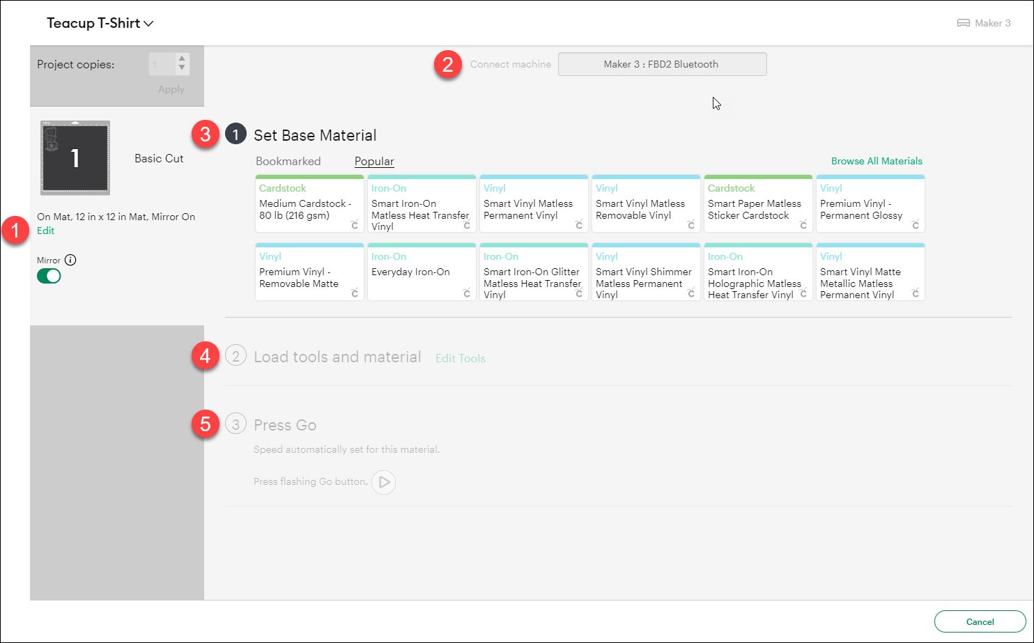 Make screen - Design Space Guide – Help Center